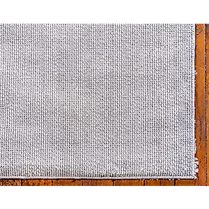 Unique Loom Davos Shag Collection Modern Luxuriously Soft & Cozy Shag Area Rug (5' 0 x 8' 0 Rectangular, Linen)