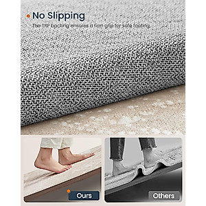 SONGMICS HOME Area Rug, 5x7 ft Rug for Bedroom, Non-Slip Carpet, Home Decor, for Living Room, Machine Washable, Boho Style, Cappuccino Beige UTAR023K01V1