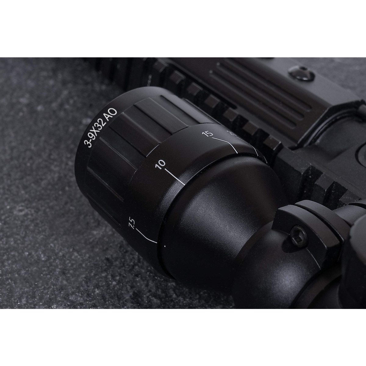 Monstrum 3-9x32 AO Rifle Scope with Illuminated Range Finder Reticle and Parallax Adjustment | Offset Cantilever Scope Rings | Bundle