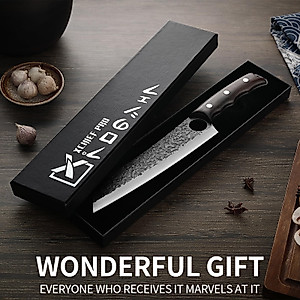 XCHIEF PRO 8.35'' Kiritsuke Chef Knife - Sharp Kitchen Knife for Meat Cutting, Japanese High-Carbon Steel Cooking Knife, Full Tang Design Butcher Knife, Kitchen Gadgets with Premium Gift Box