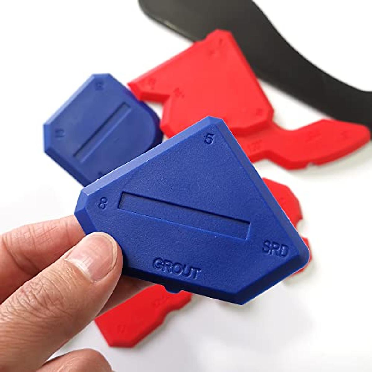 Silicone Sealant Finishing Tools - Silicone Smoothing Caulking Profile Line Joint Corner Tool with Caulk Remover Tool, Sealant Smoother Profiler Former Applicator Edger, 8 Piece