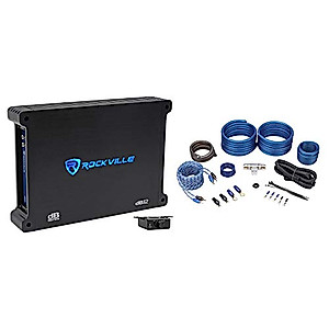Rockville dB12 2000w Peak / 500w RMS Mono Car Amplifier + Amp Kit