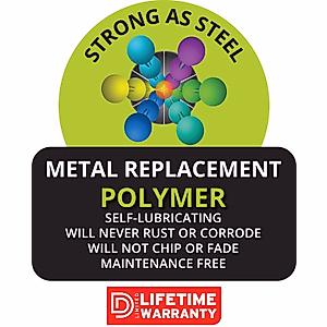 D&D Technologies TCA1S3WTS TruClose Regular Duty Gate Hinges for Self Closing Metal Gates Up to 66 lb (White, 2)