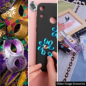 SIQUK 12 Sheets Face Jewels Rhinestones Face Gems Stick on Body Eye Nail Face Rhinestone Self Adhesive Face Crystal for Makeup Festival DIY Nail Art Decorations