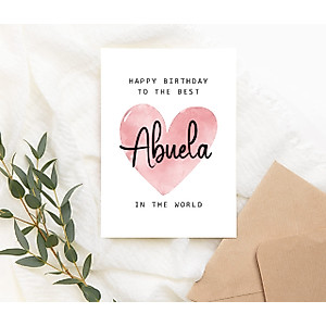 Happy Birthday To The Best Abuela In The World Card - Abuela Birthday Card - Abuela Card - Mother's Day Gift - Happy Birthday Card Happy Birthday Mom