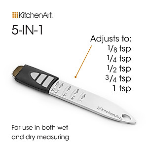KitchenArt Pro Adjust-A-Teaspoon, Stainless Steel Measuring Spoon