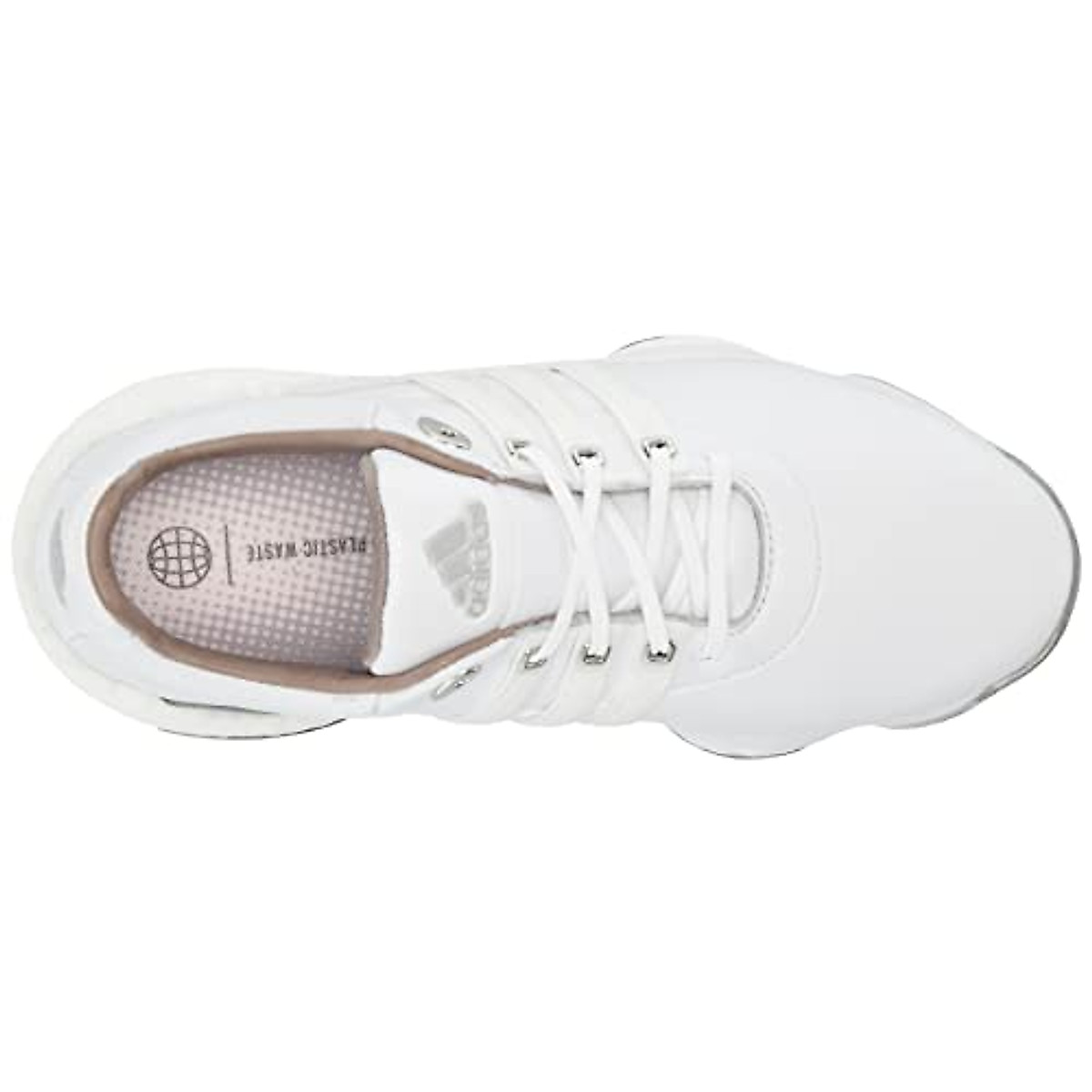 adidas Men's TOUR360 22 Golf Shoes, Footwear White/Footwear White/Silver Metallic, 11