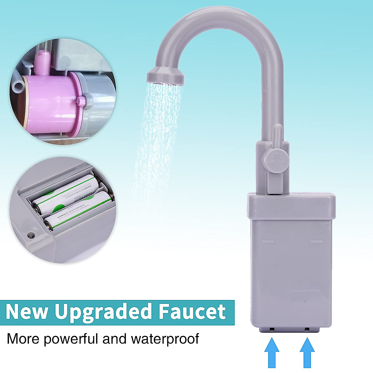 20 PCS Baby Bath Play Sink Toys, Kids Toy Sink, Electric Dishwasher Play Kitchen Set with Running Water for Kids Toddler - 3-4 Years Old Boys and Girls Pretend Play