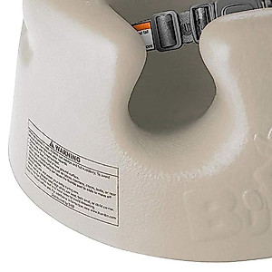 Bumbo Infant Floor Seat Baby Lounger Sit Up Support Chair for 3 to 12 Months with 3 Point Adjustable Safety Strap Harness and Rounded Backrest, Taupe