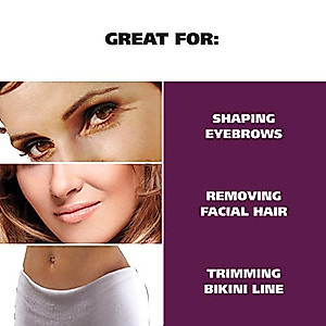 Wahl Clean & Confident Female Battery Pen Trimmer & Detailer with Rinseable Blades for Hygienic Grooming & Easy Cleaning – for Eyebrows, Facial Hair, Bikini Lines, & Other Detailing – Model 5640-2701