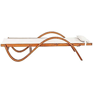 Leisure Season RCL1127 Reclining Sling Chaise Lounge - Brown - 1 Piece - Outdoor Seating and Patio Furniture with Adjustable Back and Ergonomic Arm Rest - Lawn, Poolside and Beach Chair for Sunbathing