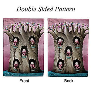 My Little Nest Seasonal Garden Flag Easter Tree And Bird Eggs Vertical Garden Flags Double Sided for Home Farmhouse Yard Holiday Flag Outdoor Decoration Banner 28"x40"