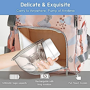 Breast Pump Hands Free, Wearable Breast Pumps for Breastfeeding, Electric Portable Wireless Pump with 3 Modes & 9 Levels, 24mm Flange 3 Inserts, Comfortable & Leakproof, LED Display-2 Pack White