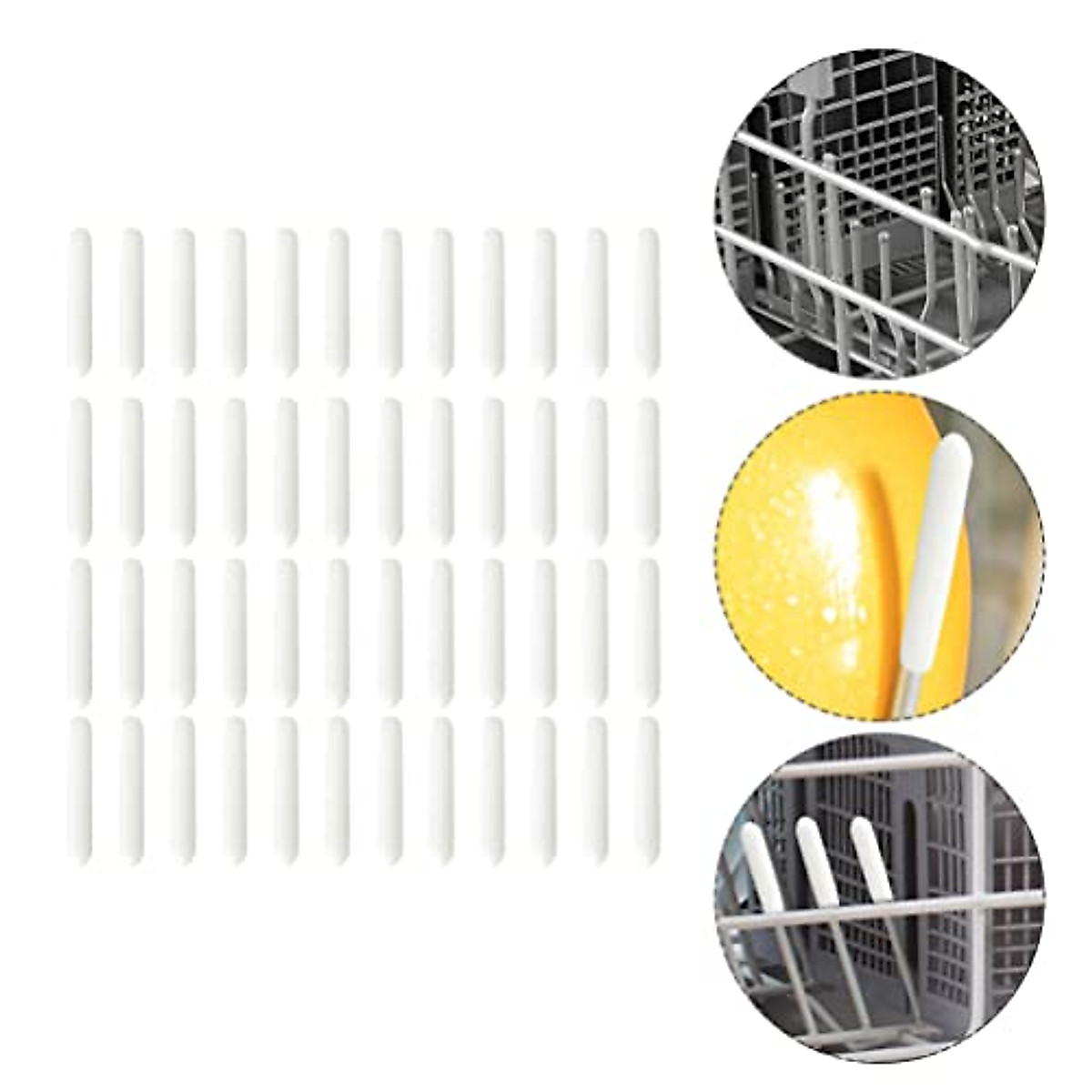 SOLUSTRE 200pcs Universal Dishwasher Rack Tine Prong Repair End Cover Caps Tip Caps Repair Tip Tine Kit Anti Slip Round Tips for Cafe Home Restaurant Bar Supplies