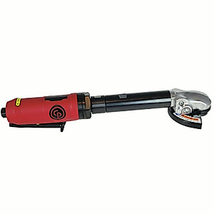 Chicago Pneumatic CP9116-4 Inch (100 mm) Air Angle Cut-Off Tool, Extended Reach, 1 HP / 746 W, with 5 Norton Cutting Discs