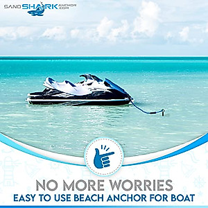 SandShark 18 inch Lite Series Boat Anchor - Shallow Water Anchor Pole - Jet Ski Anchor, Kayak Anchor, Pontoon Boat Accessories for Beach and Sandbar - 316 Stainless Steel w/Handle and Padded Case