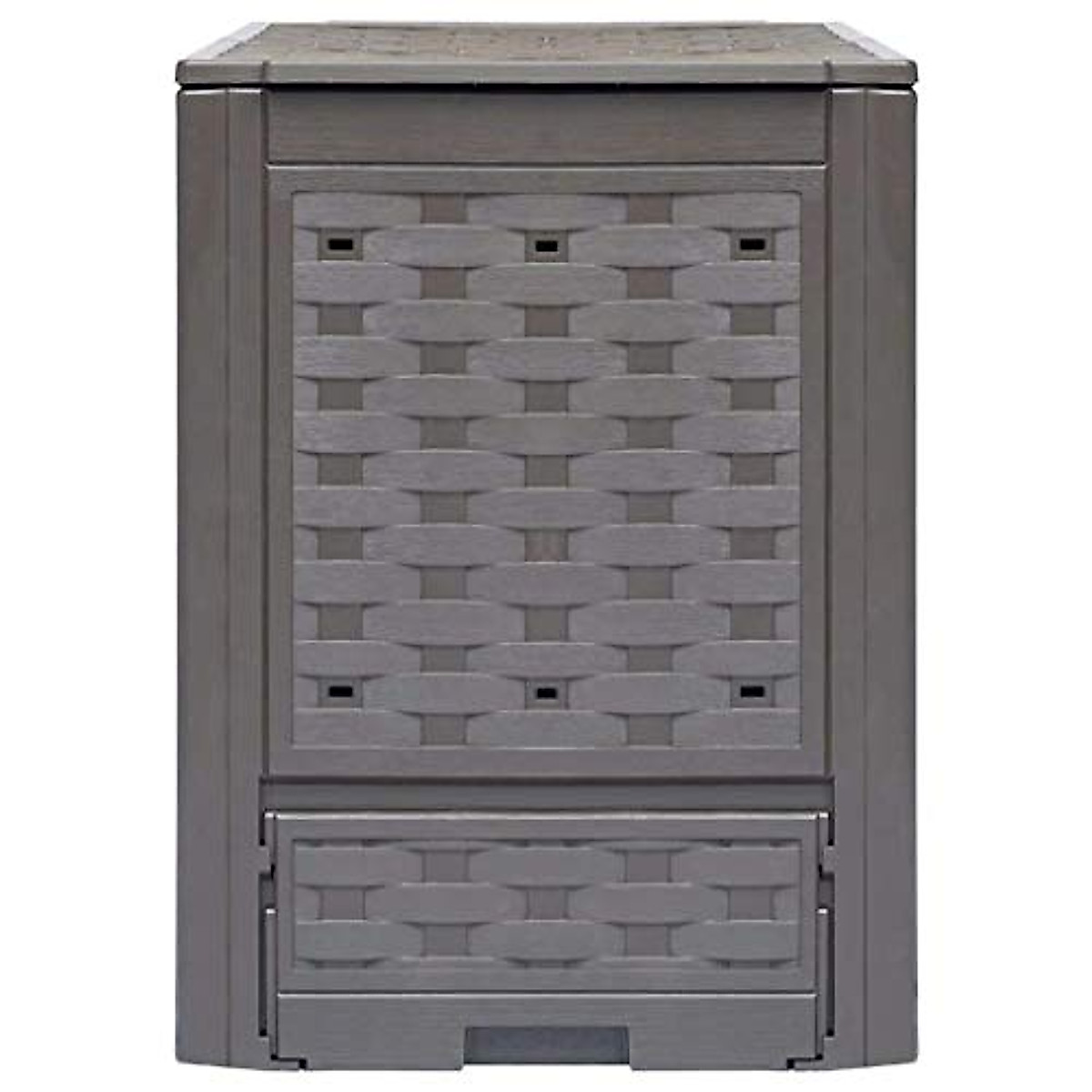 vidaXL Garden Composter Fertiliser Container Compost Waste Bin Waste Box Trash Can Weather Resistant Durable Plastic Brown 79.3 gal 300l