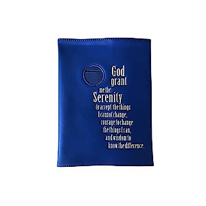 AA Big Book Cover, with Serenity Prayer (Blue)