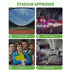 MAY TREE Clear Bag Stadium Approved, Clear Backpack Stadium Approved for Concert Stadium Festival Sport Work, Clear Sling Bag with Heavy Duty Material - Black