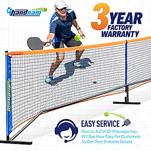 Premium Pickleball Net, 22FT Regulation Size Portable Pickleball Net, Pickle Ball Net System with Carrying Bag for Driveway Backyard Outdoor Indoor