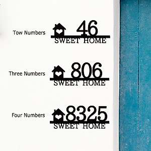 MINYASUN Custom House Number Sign - Personalized Metal Address Sign - House Number for Outdoor - Address Number Plaque - Home Numbers - Housewarming Gift