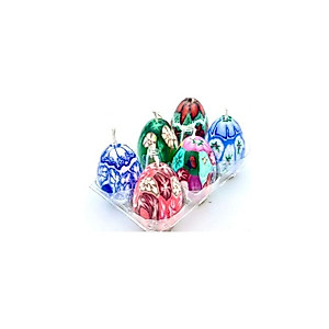 Alan’s Art “Easter Egg” Translucent Scent-Free Candle (Set of 6, Multi-Colored)