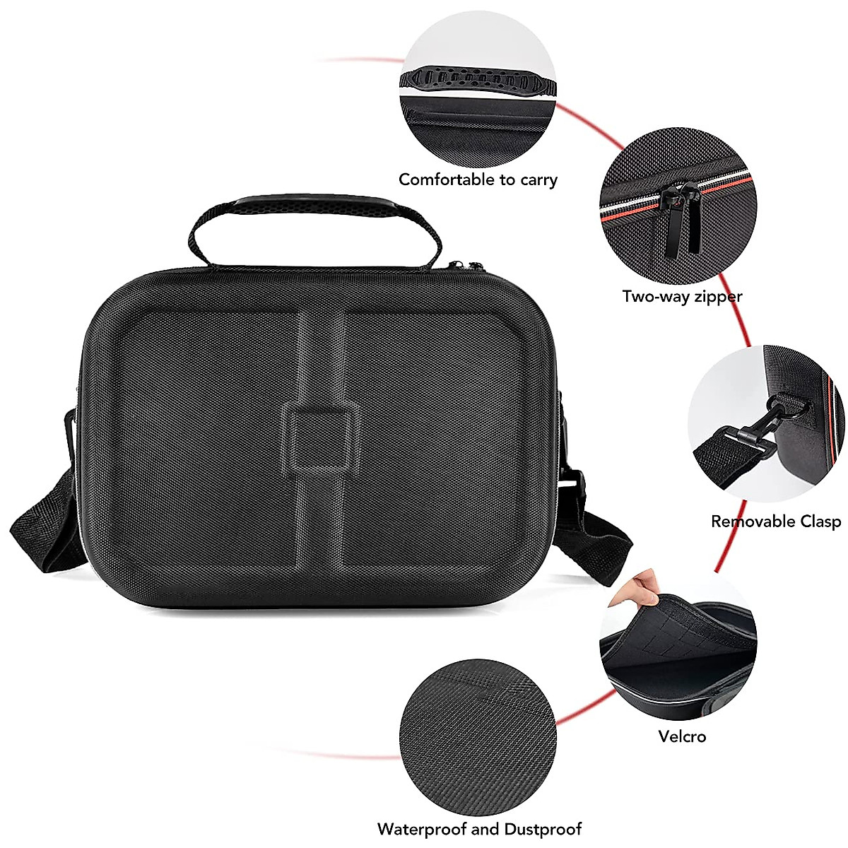 Carrying Storage Case for Nintendo Switch & N-Switch OLED, Hard Shell Large Capacity Storage Bag for Nintendo Switch Game Controller, Dock, Switch Console, 18 Games Slots, Pro Controller & Accessories