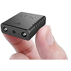 Smallest WiFi Spy Hidden Camera Mini Wireless Camera HD Indoor Home Smallest Spy Nanny Cam Security Cameras with Motion Detection/Night Vision/Cloud Storage for iPhone/Android Phone/iPad/PC