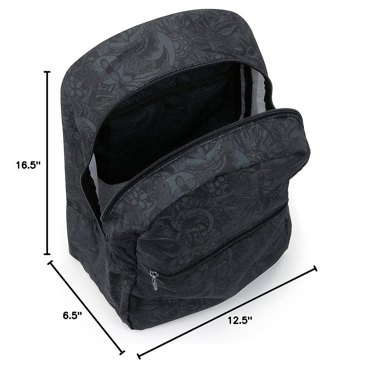 Sakroots On The Go Packable Backpack in Eco-Twill, Black Spirit Desert