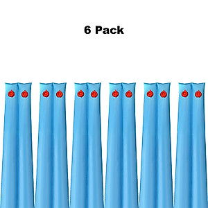 Poolzilla 8-Foot Heavy Duty Double Chamber Water Tube for Swimming Pool Winter Covers - 6 Pack