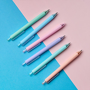 Ddaowanx Colored Gel Pens,9 Colors Retractable Gel Ink Pens, Pastel Retractable Pretty Journaling Pens, Medium Point 0.7 mm Gift Pens,Cute Highlighters School Supplies Aesthetic Pens