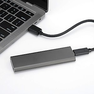 wendeekun Aluminum Portable External Solid State Drive SSD Hard Shell, Solid State Drive M.2 to USB3.1 NVME Key Adapter M2 SSD Hard Shell Computer Accessories,Sturdy and Wear-Resistant