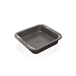 Ninja B30408 Foodi NeverStick Premium 8 inch Square Cake Pan, Nonstick, Oven Safe up to 500⁰F, Dishwasher Safe, Grey