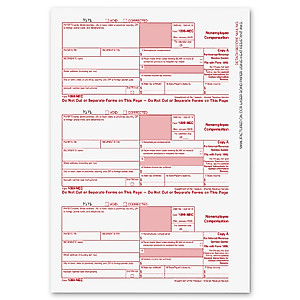 1099 NEC Forms 2023, 1099 NEC Laser Forms IRS Approved Designed for Quickbooks and Accounting Software 2023, 4 Part Tax Forms Kit, 50 Vendor Kit - Total 71 (207) Forms