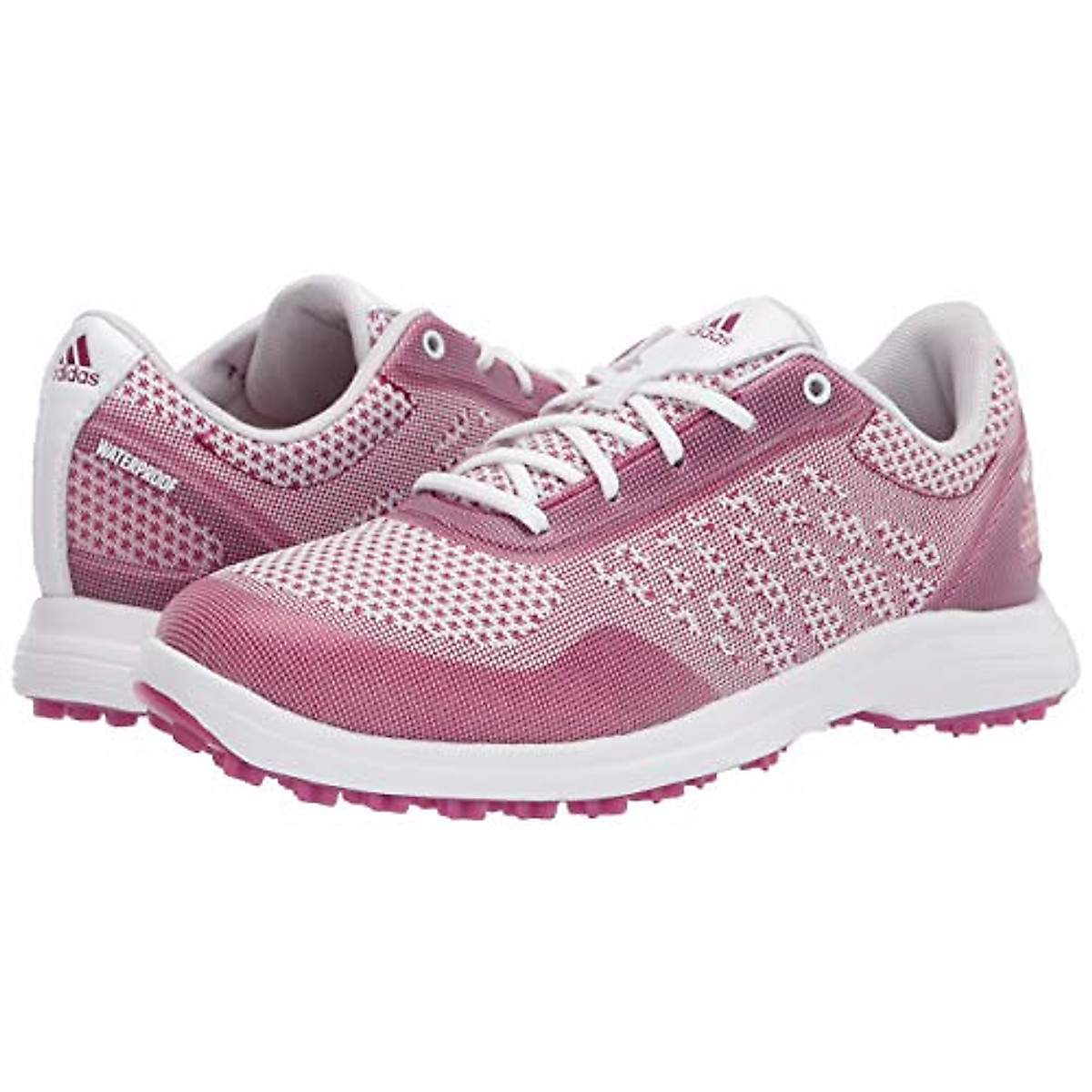 adidas Women's FX4060 Golf Shoe, FTWR White/Power Berry/FTWR White, 6