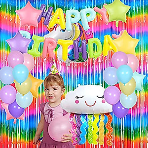 3 Pack 3.2ft x 8.2ft Rainbow Metallic Tinsel Curtains Mexican Fiesta Party Photo Backdrop Foil Fringe Curtains Photo Booth Props for Unicorn Birthday Party,Tie Dye Bridal Shower Party Decorations