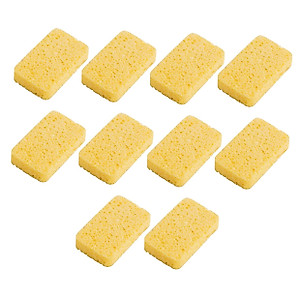 Mobestech 10Pcs Desk Cleaner Ceramics Nubuck Cleaner Cellulose Scrub Sponge rag Tableware Cleaning Supplies no Scratches Sponge Cleaning Brush dishwashing Supplies Clothing