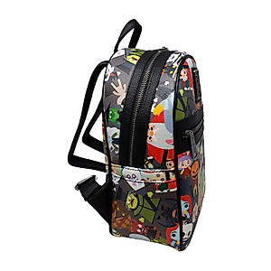 Loungefly x Nightmare Before Christmas Chibi Print Faux Leather Mini Backpack