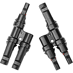Solar Odyssey Solar Panel Y Branch Connector | T Branch 2 Way Solar Connector | Easy Installation Mount Tool for Parallel Connection Between Solar Panels FMM+MFF (1 Pairs)