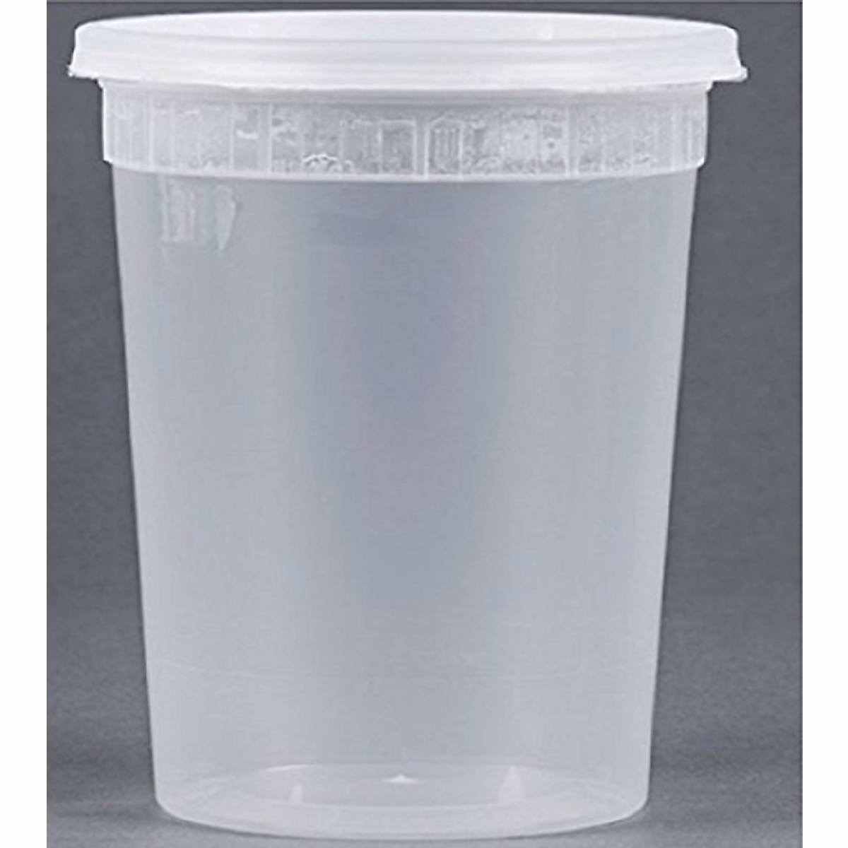 32oz plastic soup/Food container with lids (100 Pack)