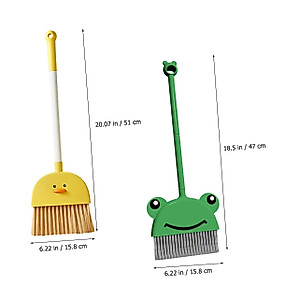 Yardenfun 2pcs Children's Broom Small Broom Kids Cleaning Broom Durable Cleaning Broom Cleaning Broom for Kids Household Cleaning Supply Small Cleaning Broom Cleaning Supplies Toy Student