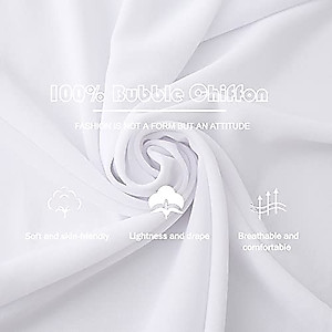 Yeieeo Women's Pre-Sewn Head Scarf Wrap Shawls Stretch Scarf Hijab Cap Chiffon Scarf with Under Caps for Hijabs (White)