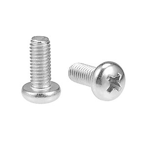 uxcell M5x12mm Machine Screws Pan Phillips Cross Head Screw 304 Stainless Steel Fasteners Bolts 50Pcs