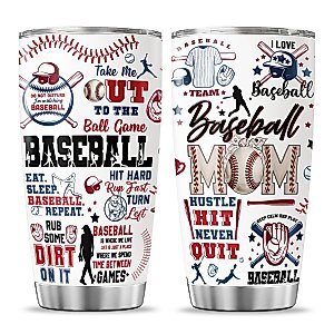 Baseball Mom Daily, Handle Cup Tumblers For Women Day Mother Cups Coffee Mothers Mama Funny Insulated, Tumbler 20 Oz With Lid And Straw, Baseball Gifts