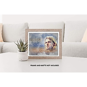 Laugh At Me Kurt Cobain Inspirational Quote - 8 x 10 Unframed Print - Wall Art for Home Office, Music Guitar Studio, Mancave - Great Gift for Rock Musicians