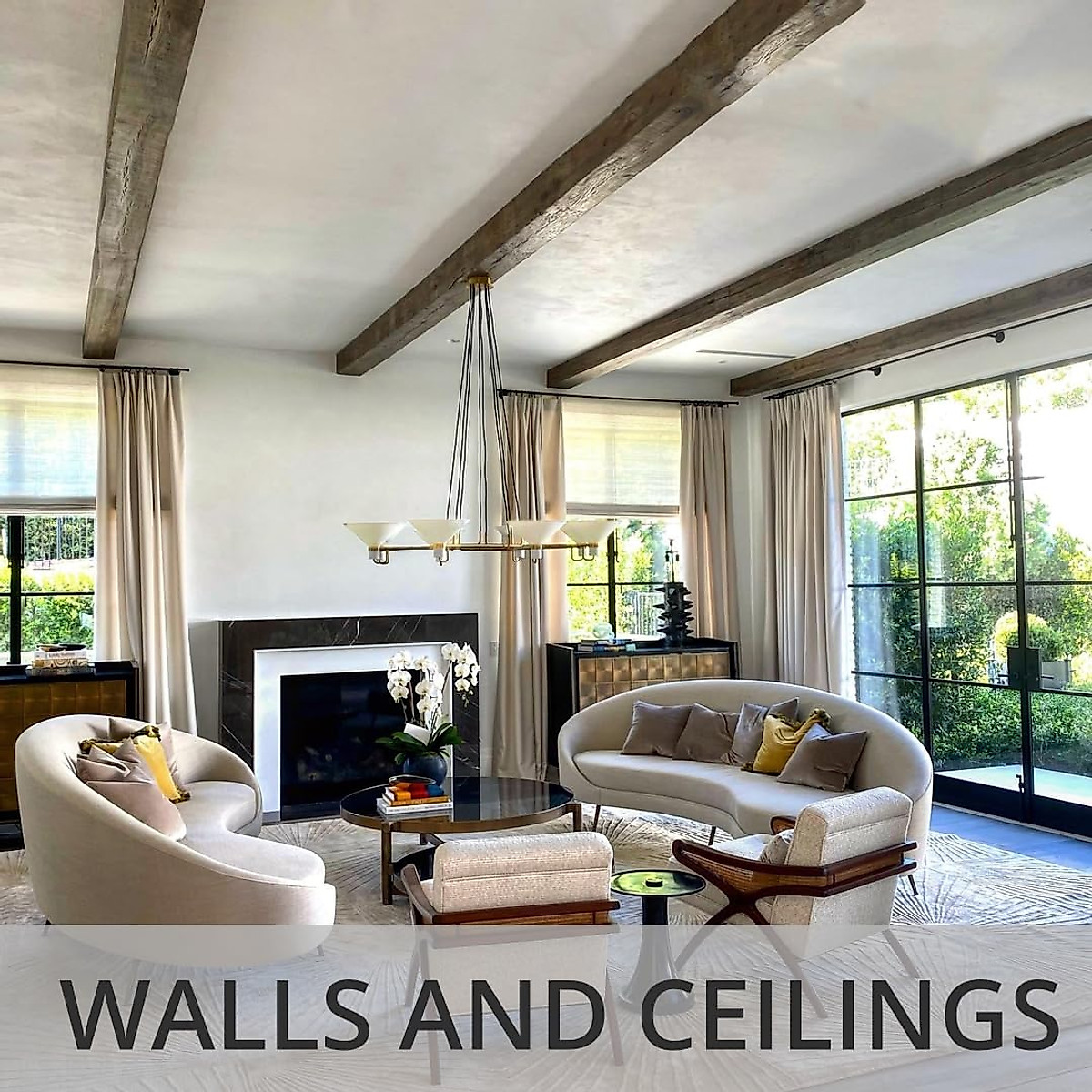 VASARI Lime Plaster & Paint | Marmorino Plaster (Fine Sand Finish) | Made from Natural Lime and Powdered Marble | color: Natural White #1 | Dry Mix Bag (Makes 5 Gallons of Plaster)