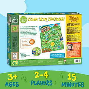 Peaceable Kingdom Count Your Chickens and Dinosaur Escape Cooperative Board Games for Kids Bundle