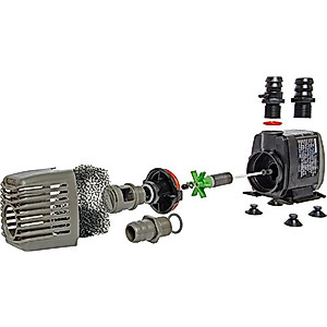 Hydrofarm AAPW400 24-Watt 400 GPH Indoor/Outdoor Hydroponic Aquarium Pond 6ft Power Cord for 40 Gallon Reservoirs Submersible Water Pump, 400-GPH, Dark Grey/Black