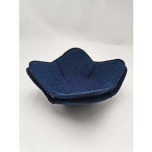 ULVEOL Set of 2 Dark Blue Microwave Bowl Holder Potholders - Microwavable Soup Bowl Cozy - Hot Pads Bowl Holders for Hot Food Quilted - Bowl Cozies for Microwave Kitchen Accessories, Gadgets