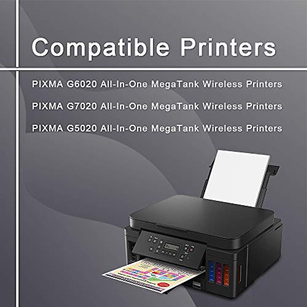 Pristar Compatible Ink for Canon GI-20 GI20 GI 20 Ink Refills Replacement for Canon PIXMA G6020 G7020 G5020 MegaTank Printer Ink Bottle,170ML Black Canon GI-20 Ink, 70ML Canon GI20 Cyan/Magenta/Yellow